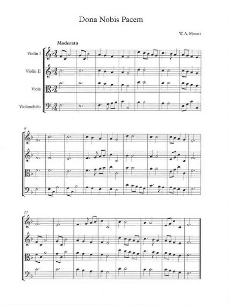 Dona Nobis Pacem - String Quartet | PDF