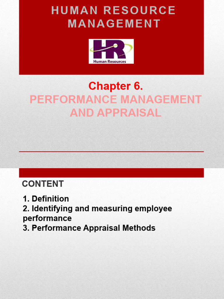 Chapter 6 PERFORMANCE MANAGEMENT AND APPRAISAL | PDF | Performance Appraisal | Business
