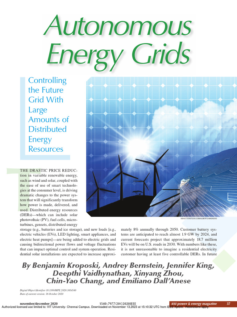 Autonomous Energy Grids | Download Free PDF | Mathematical Optimization ...