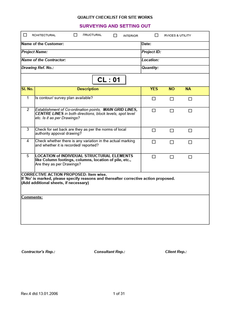Quality Checklist | PDF | Specification (Technical Standard) | Deep ...