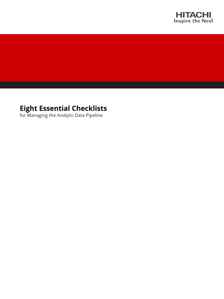 Essential Checklists for Data Pipelines | PDF | Databases | Analytics