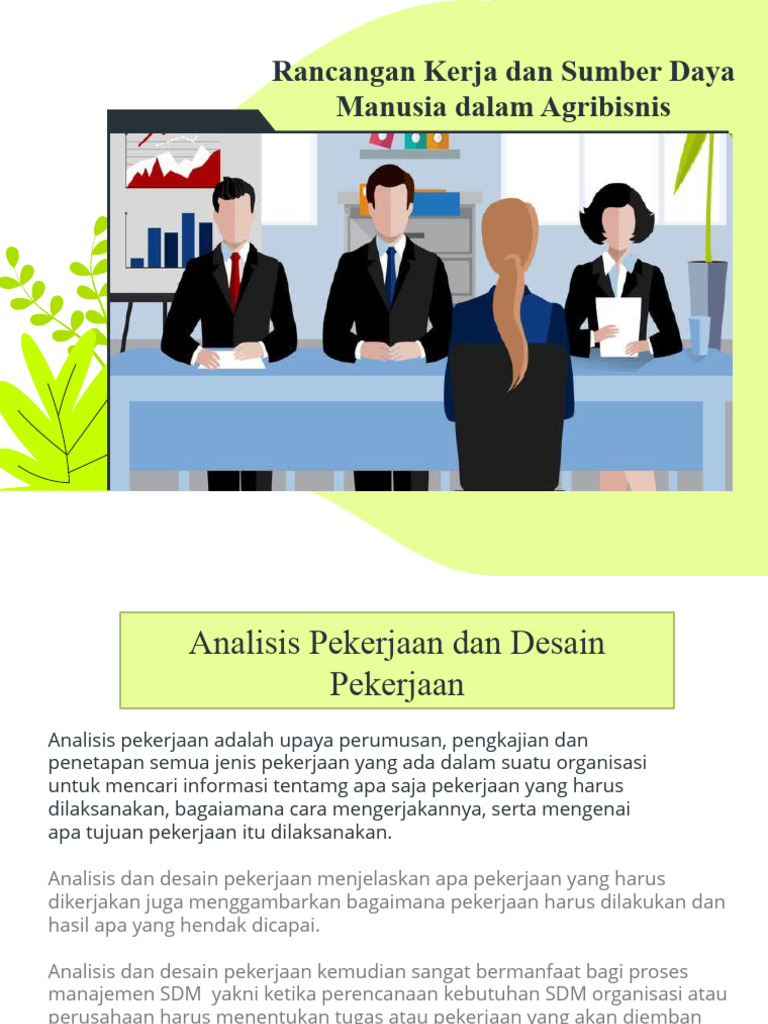 Rancangan Kerja Dan SDM Dalam Agribisnis | PDF