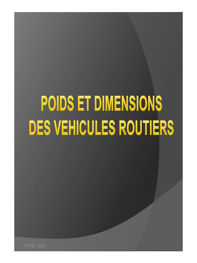 Poids et dimensions des semi-remorques | PDF | Technologie des ...
