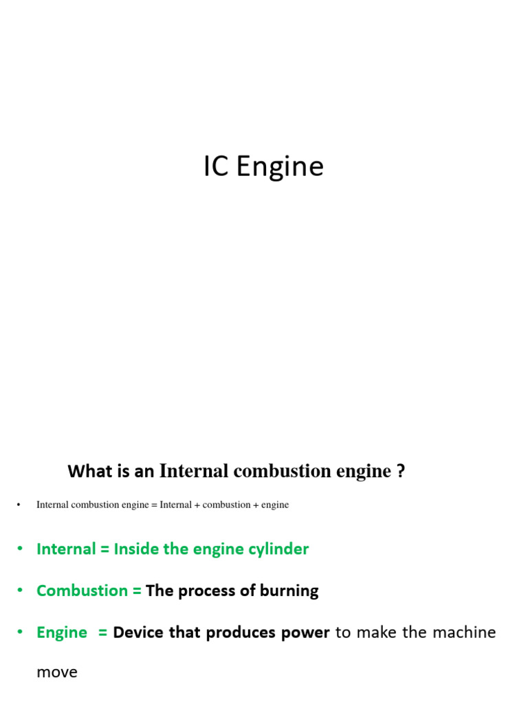 IC Engine 1 | PDF | Internal Combustion Engine | Diesel Engine