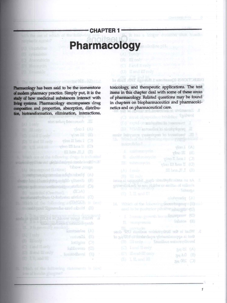 Pharmacology Questions | PDF