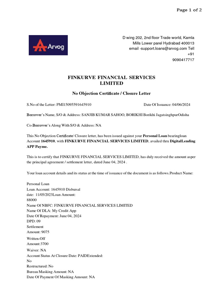 PayMe_Noc | Download Free PDF | Loans | Liability (Financial Accounting)