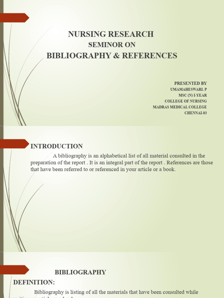 NURSING RESEARCH | Download Free PDF | Bibliography | Writing