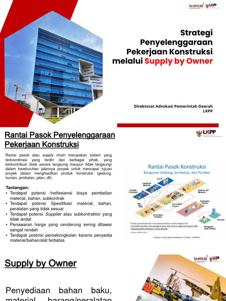 Materi 3 - Kontrak Supply by Owner (SBO) Dan Penerapannya Dalam Pekerjaan Konstruksi | PDF