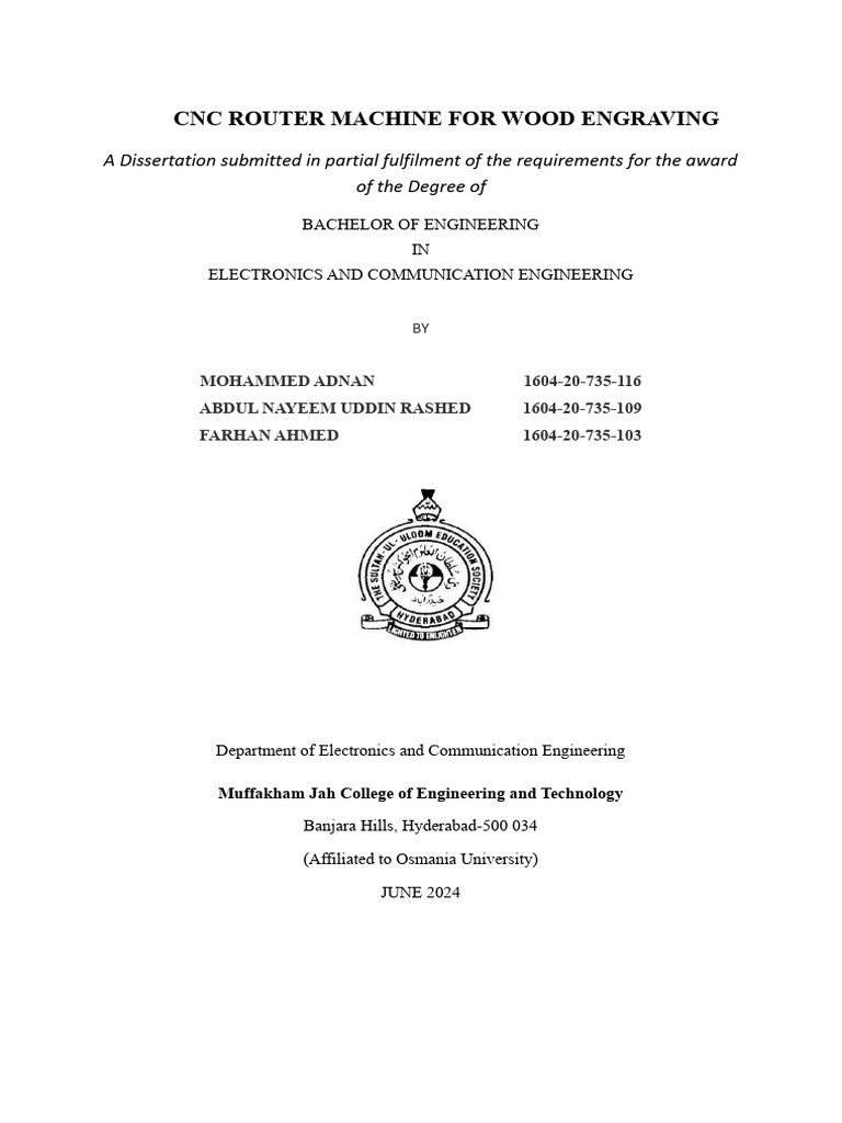 CNC ROUTER THESIS Updated | Download Free PDF | Numerical Control | Arduino