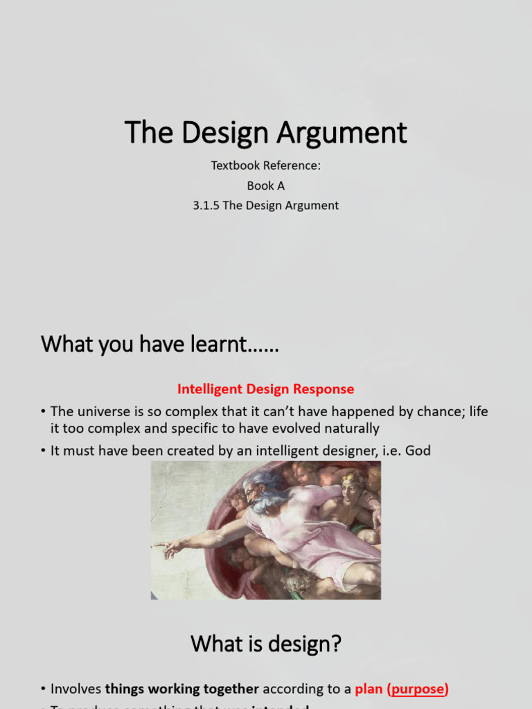 1.6.5 The Design Argument | PDF | Existence Of God | God