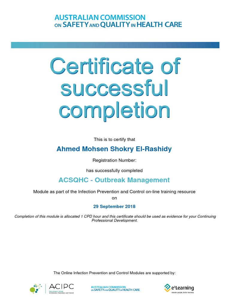 Infection Control Certification | PDF