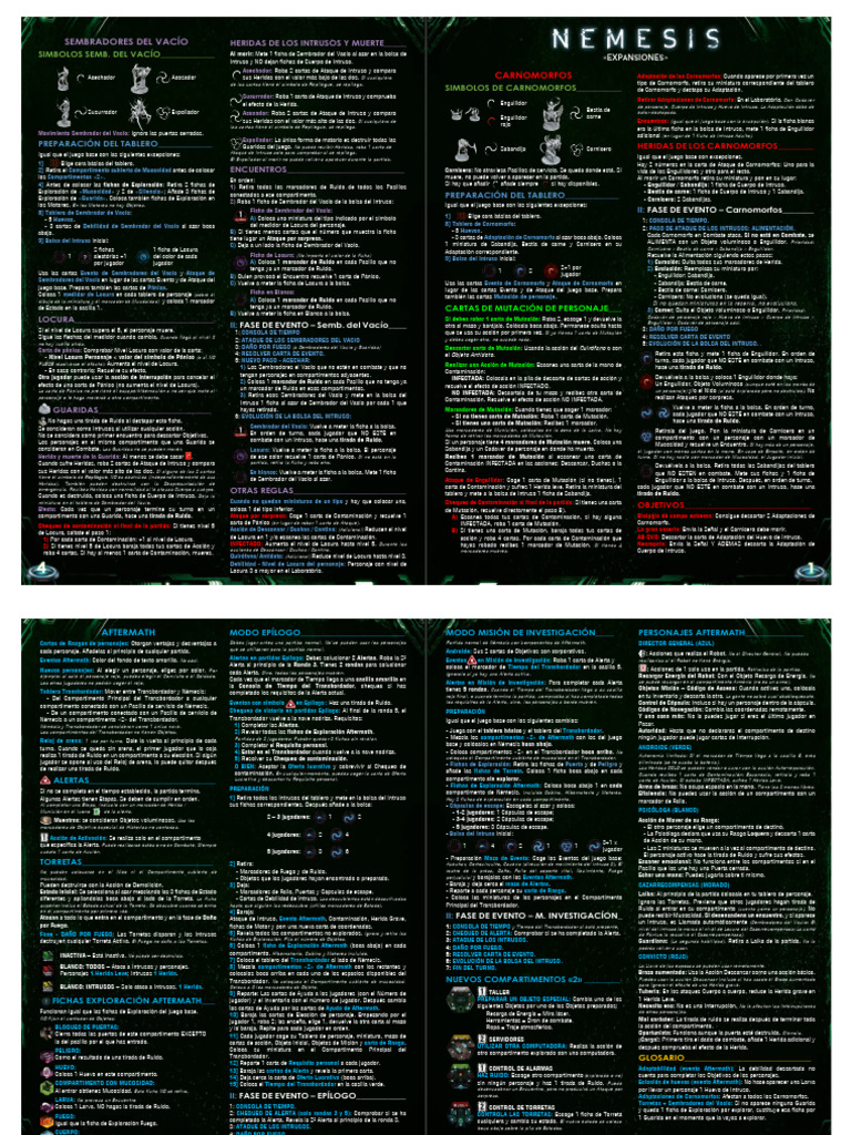 Nemesis - Hoja Resumen - Expansion - v2 | PDF