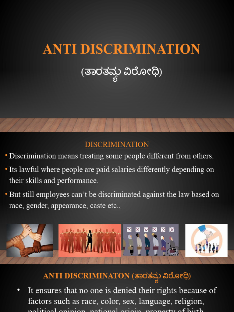 Anti Discrimination | PDF | Discrimination | Injustice