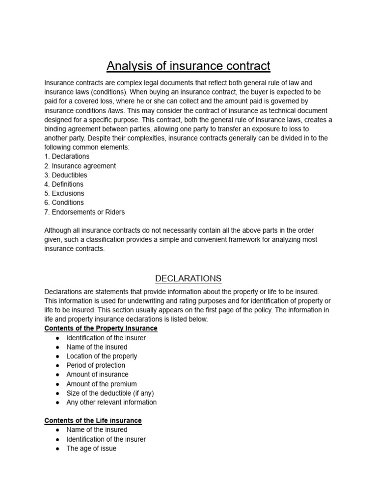 Insurance Analysis | Download Free PDF | Insurance | Deductible