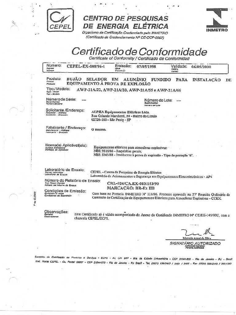 Cepel Ex 008 96 1 | PDF