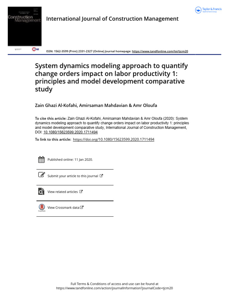 System Dynamics Modeling Approach To Qua | PDF | Labour Economics ...