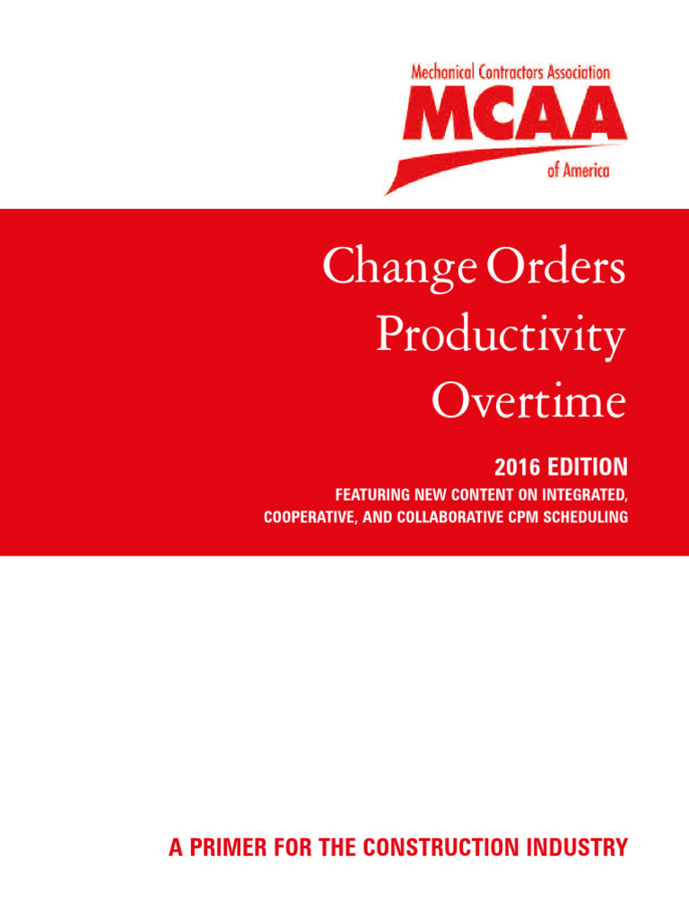 I Change Orders Productivity Overtime A Primer For The Construction Industry | PDF ...