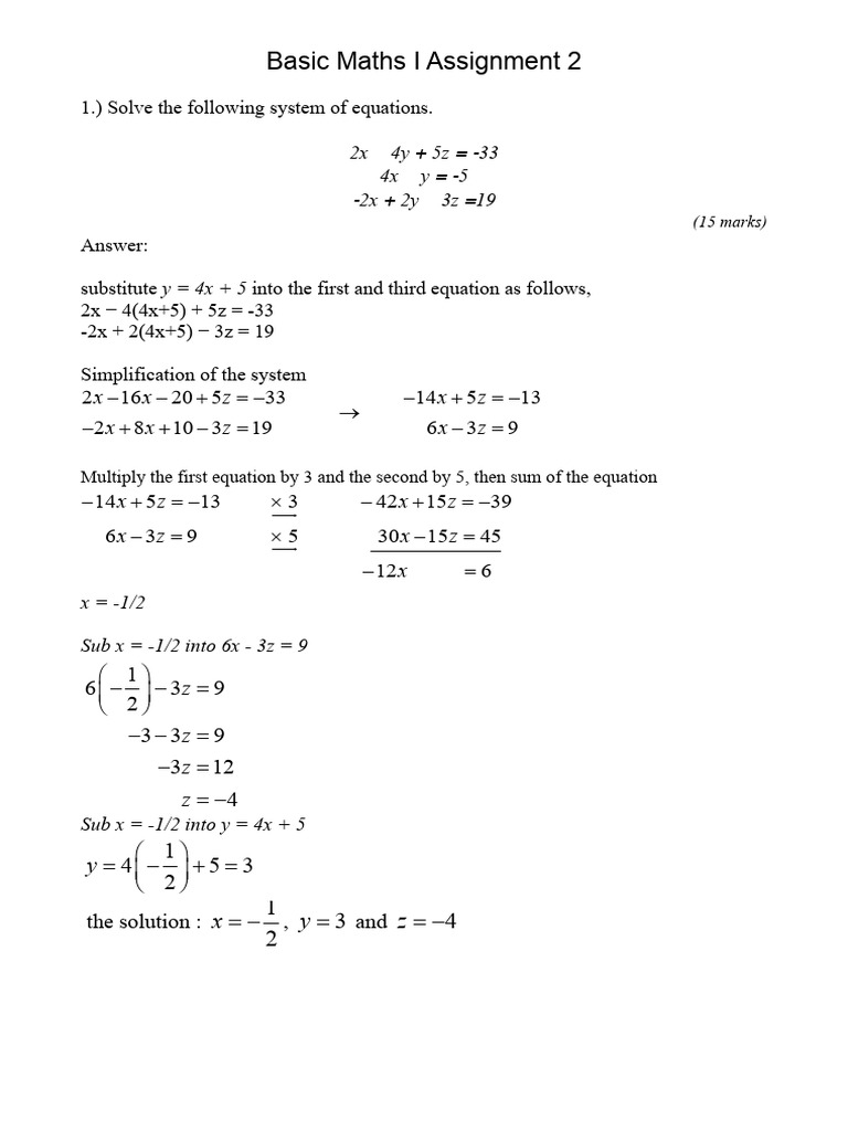 Basic Maths I Assignment 2 Answer | Download Free PDF | Trigonometric Functions | Equations