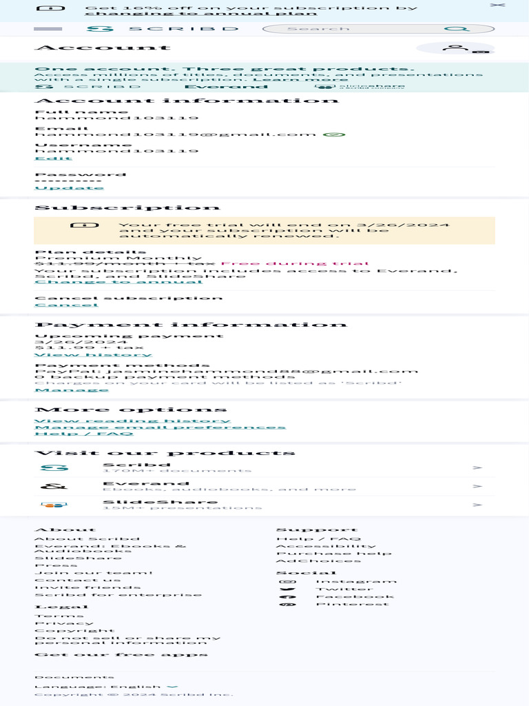 Your Account Scribd Pdf