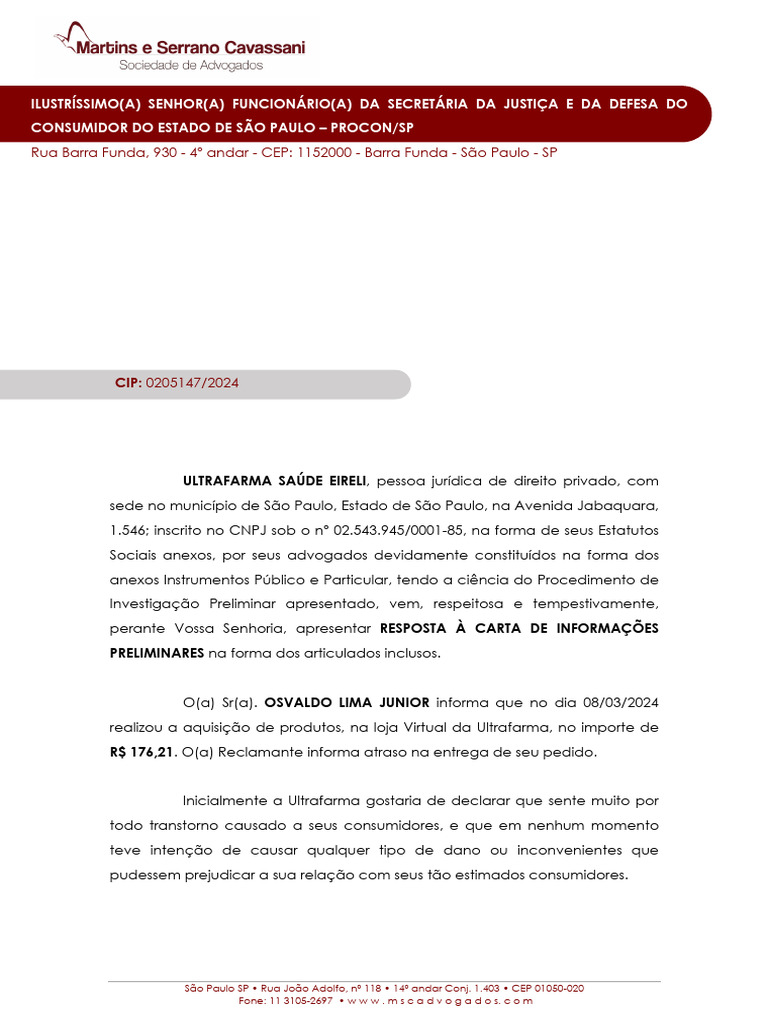 1 - Resposta Procon - Agilidade-3 2 | PDF | São Paulo
