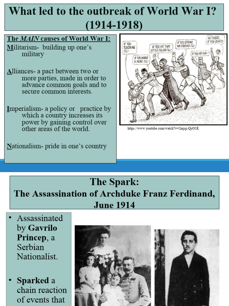 Causes of WWI - US Involvement in WWI | PDF | World War I | Allies Of ...