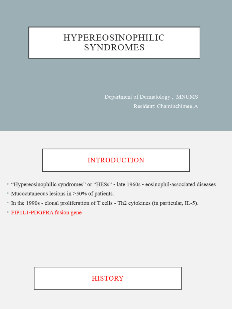 Hypereosinophilic Syndromes | PDF | Hematology | Immunology