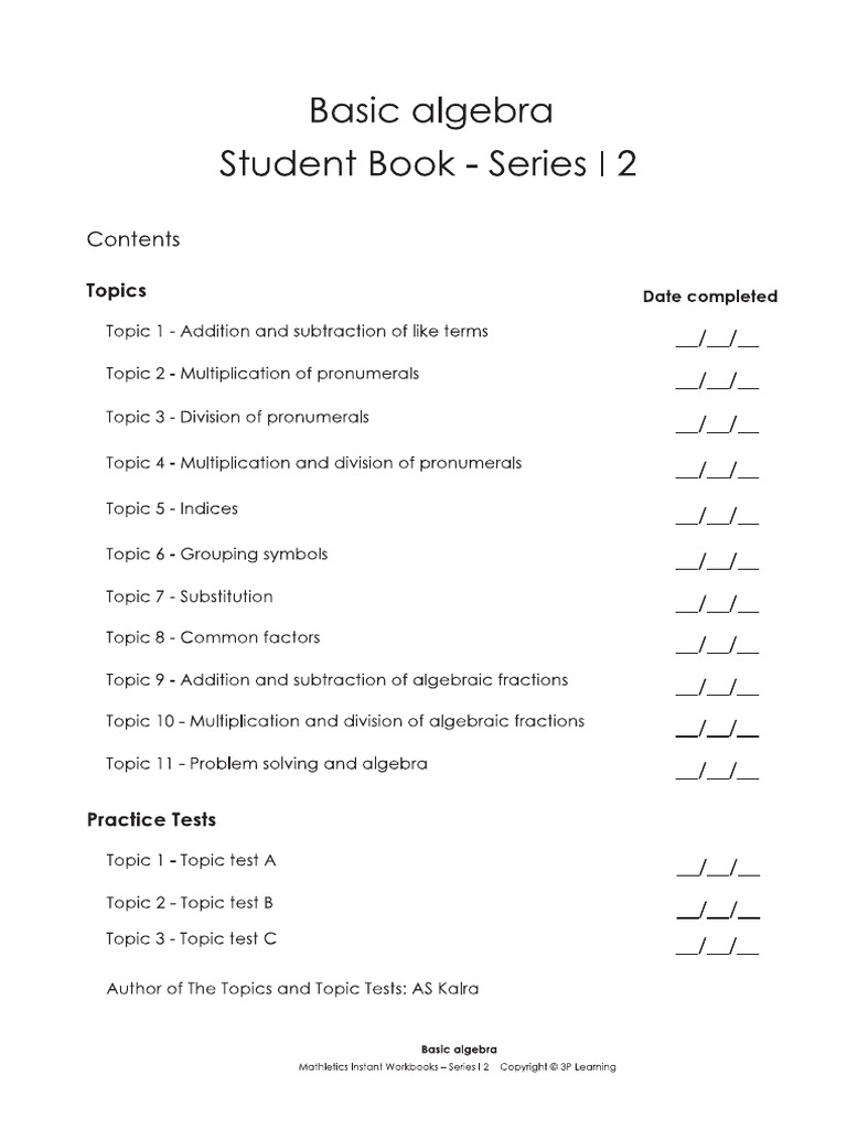 Basic Algebra 2 | PDF