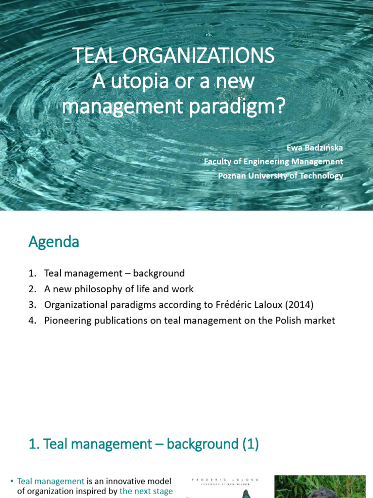 Understanding Teal Organizations | PDF | Goal | Social Psychology