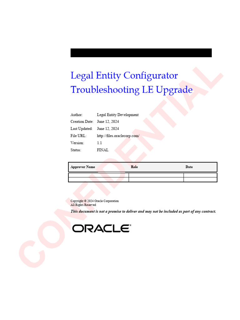 Legal Entities Upgrade Troubleshooting | PDF | Software Engineering | Information Technology