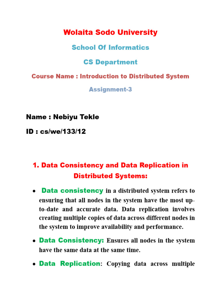 Distributed 3 | PDF | Replication (Computing) | Cache (Computing)