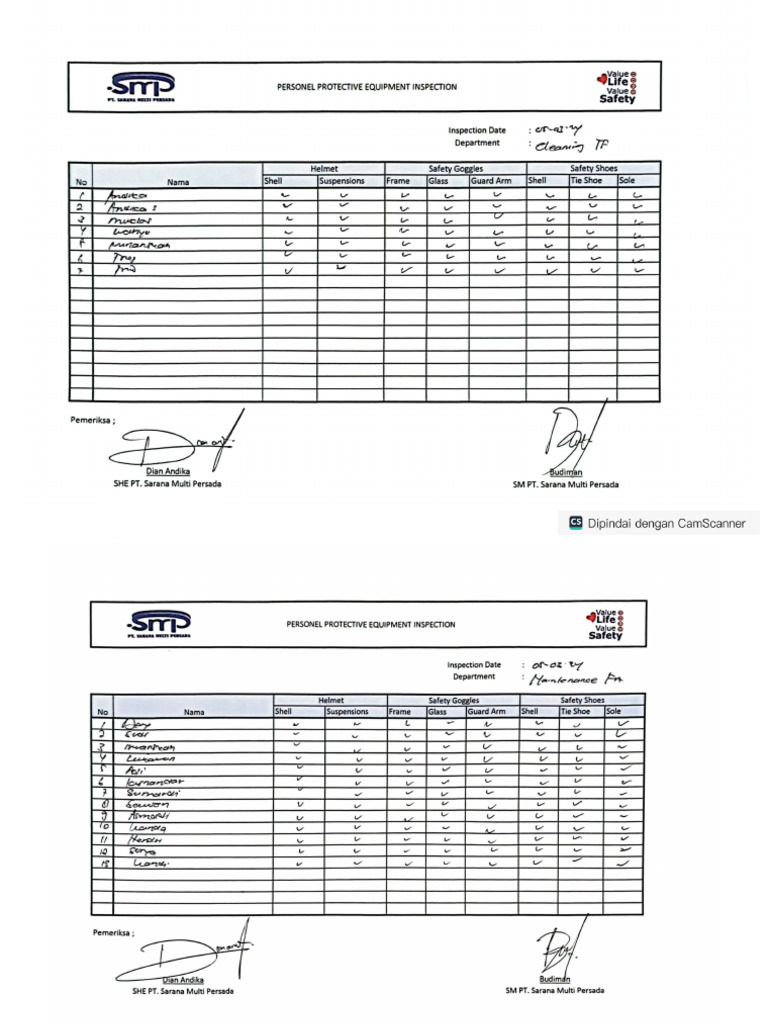 PPE Inspection | PDF