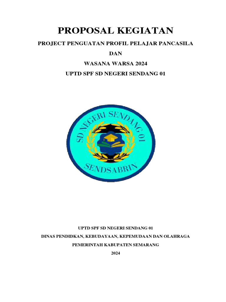 Proposal Project Penguatan Profil Pelajar Pancasila Dan Wasana Warsa | PDF