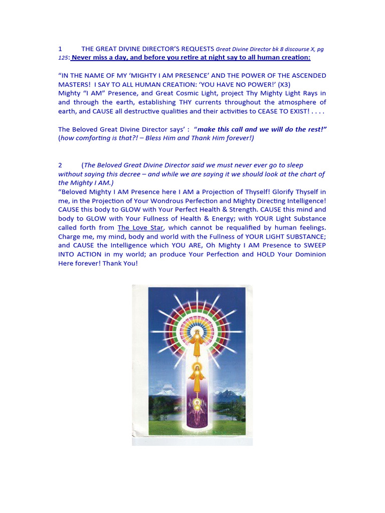 Great Divine Director's Nightly Decree | PDF