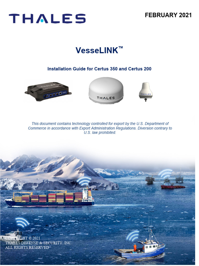 Thales-VesseLINK 200-InstallGuide-revE | PDF | Wi Fi | Copyright