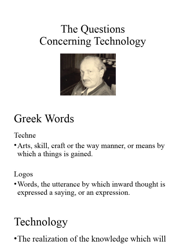 The Questions Concerning Technology | PDF | Happiness | Virtue