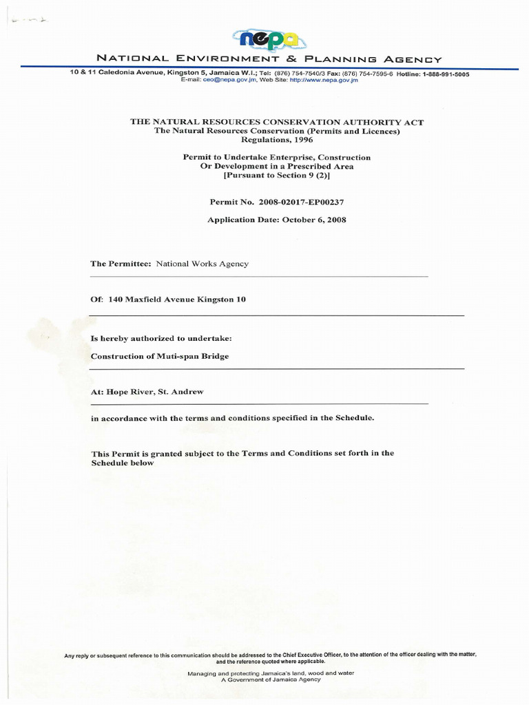 Caribbean Environmental Law Permit | PDF