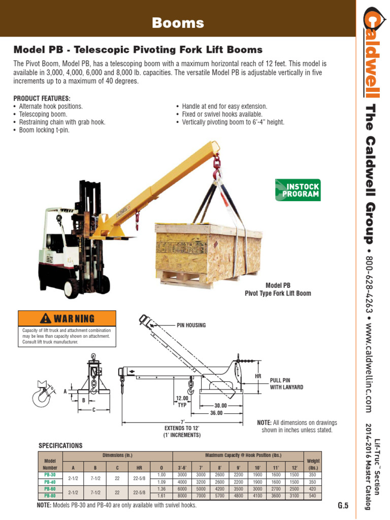 Caldwell PB-40 | PDF | Forklift