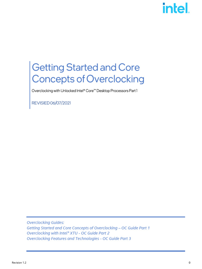 Getting Started and Core Concepts of Overclocking OC Guide Part 1 r1.1 | PDF | Central ...