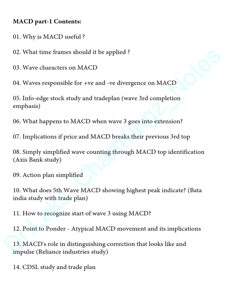 MACD Part 1 and 2 | PDF | Financial Accounting | Analysis