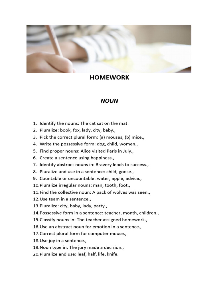 HOMEWORK | Download Free PDF | Pronoun | Noun