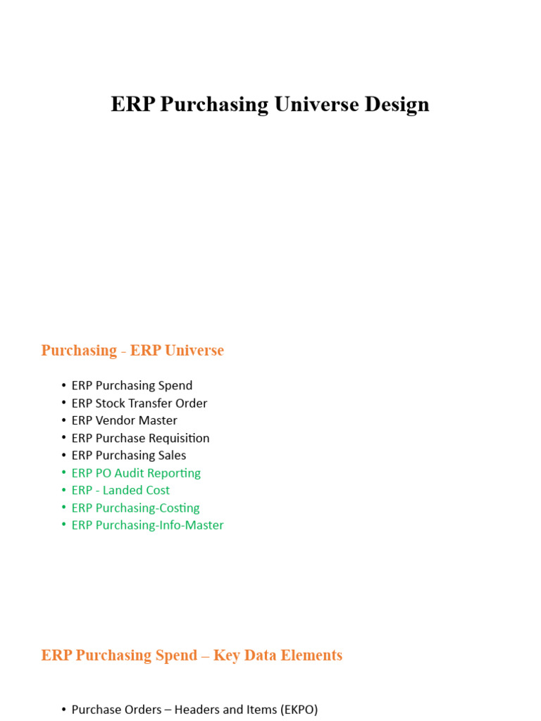 Procurement Universe Design ReviewV3 | PDF | Enterprise Resource ...