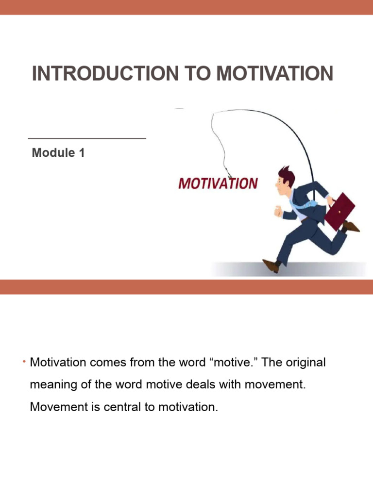 Introduction to Motivation | PDF | Motivational | Motivation