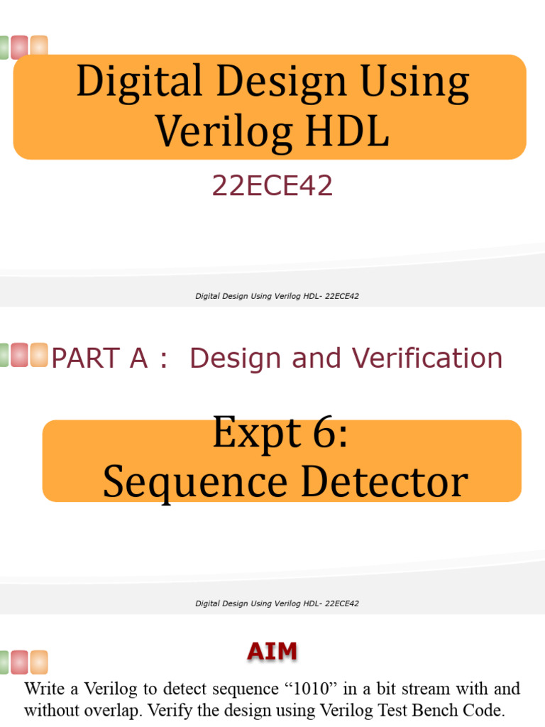 Sequence Detector | PDF | Hardware Description Language | Computer Engineering