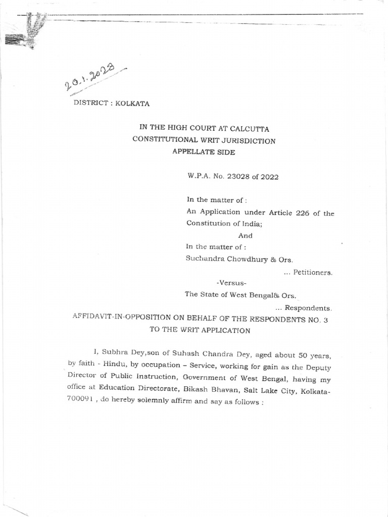 Suchandra Chowdhury Writ | PDF