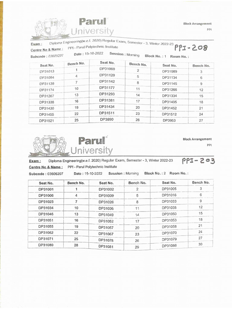 Block Arrangment | PDF