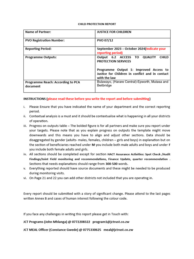 October 2023 Unicef Templete Report Final | Download Free PDF | Child ...