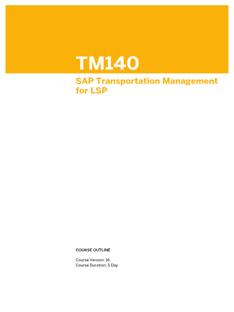 TM140 EN Col16 ILT FV CO A4 | PDF | Cargo | All Rights Reserved