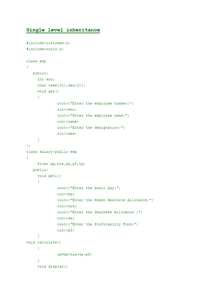 Inheritance Download Free Pdf Computer Programming Object Oriented Programming