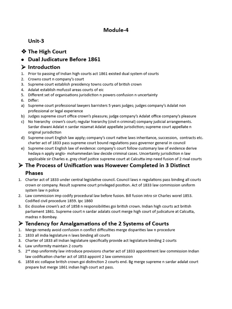 Module 4 Notes | PDF | Supreme Courts | Jurisdiction