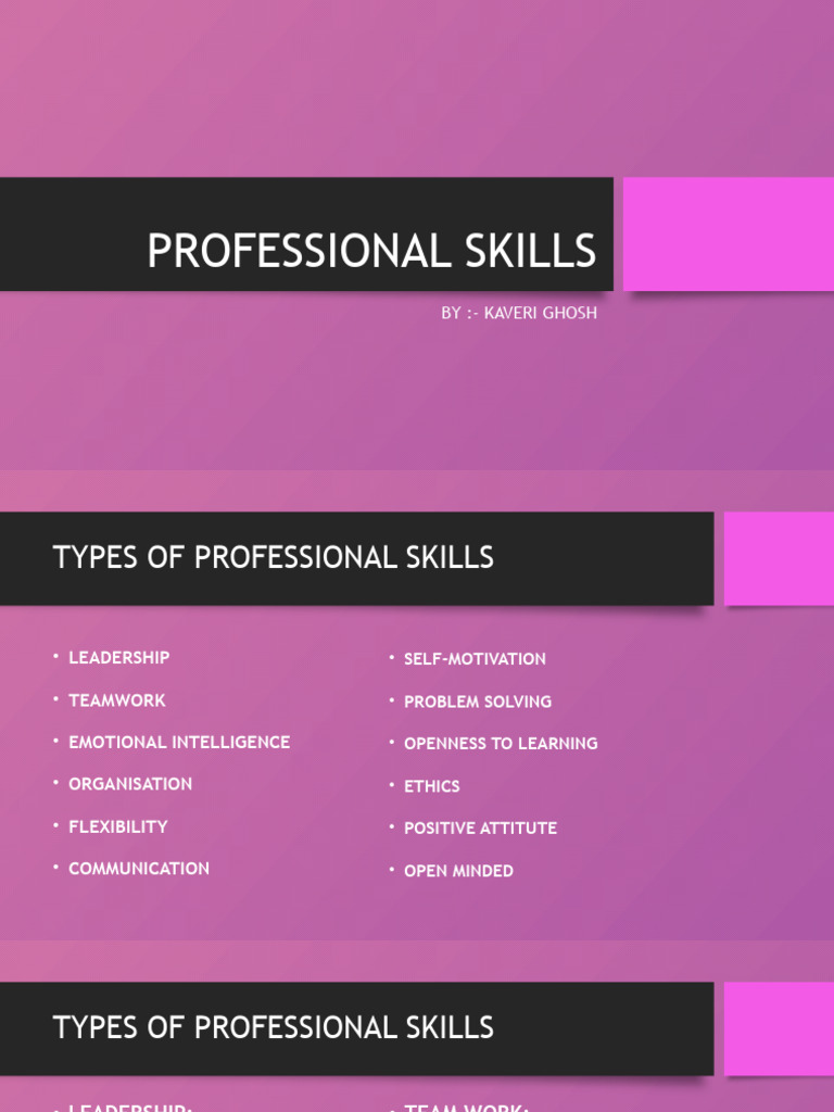 Professional Skills | PDF | Leadership | Motivational